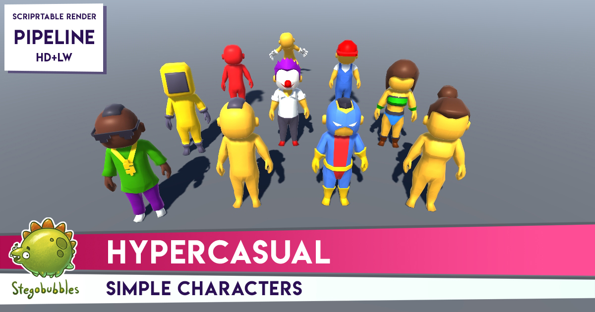 HYPERCASUAL - Simple Characters | 3D 휴머노이드 | Unity Asset Store