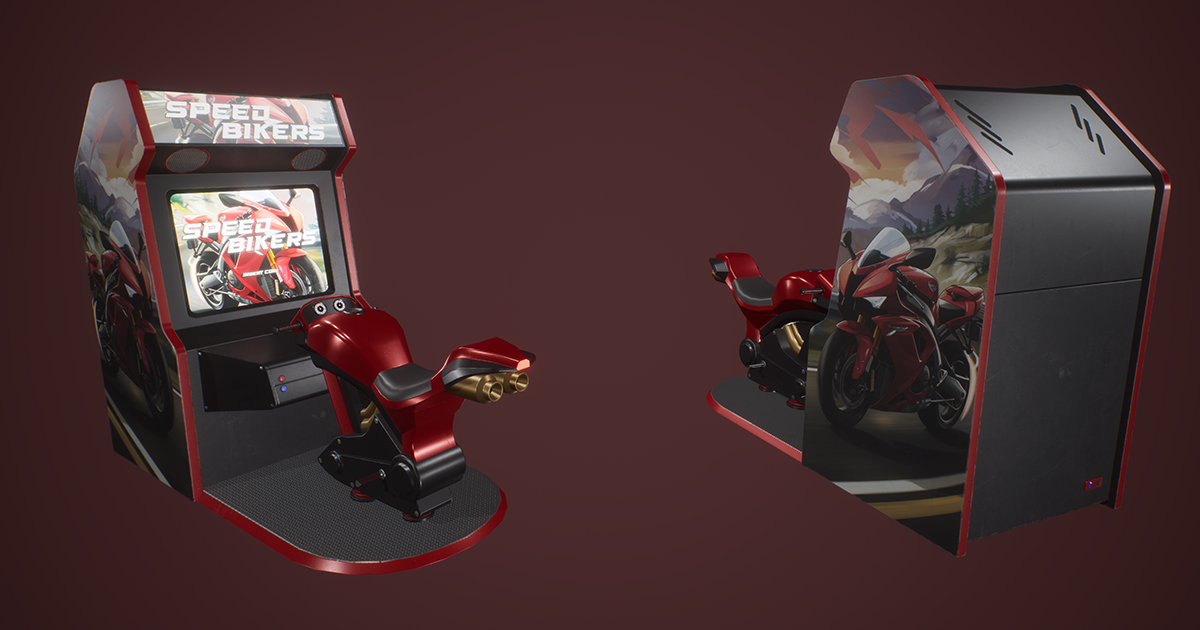 Bike Arcade Machine | 3D Electronics | Unity Asset Store