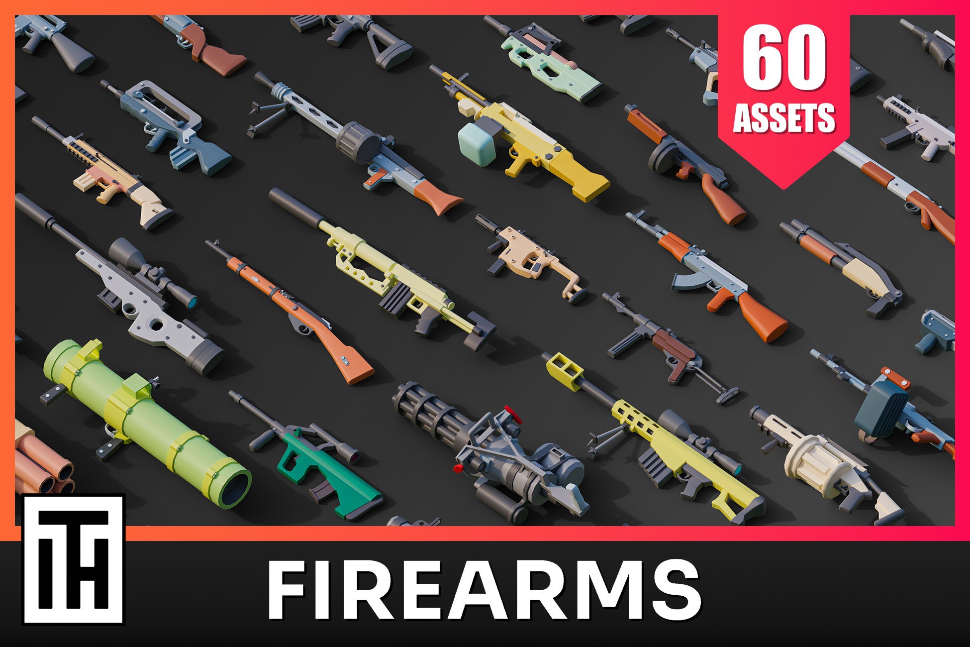 Firearms - Low Poly 3D Models Pack | 3D 총기 | Unity Asset Store