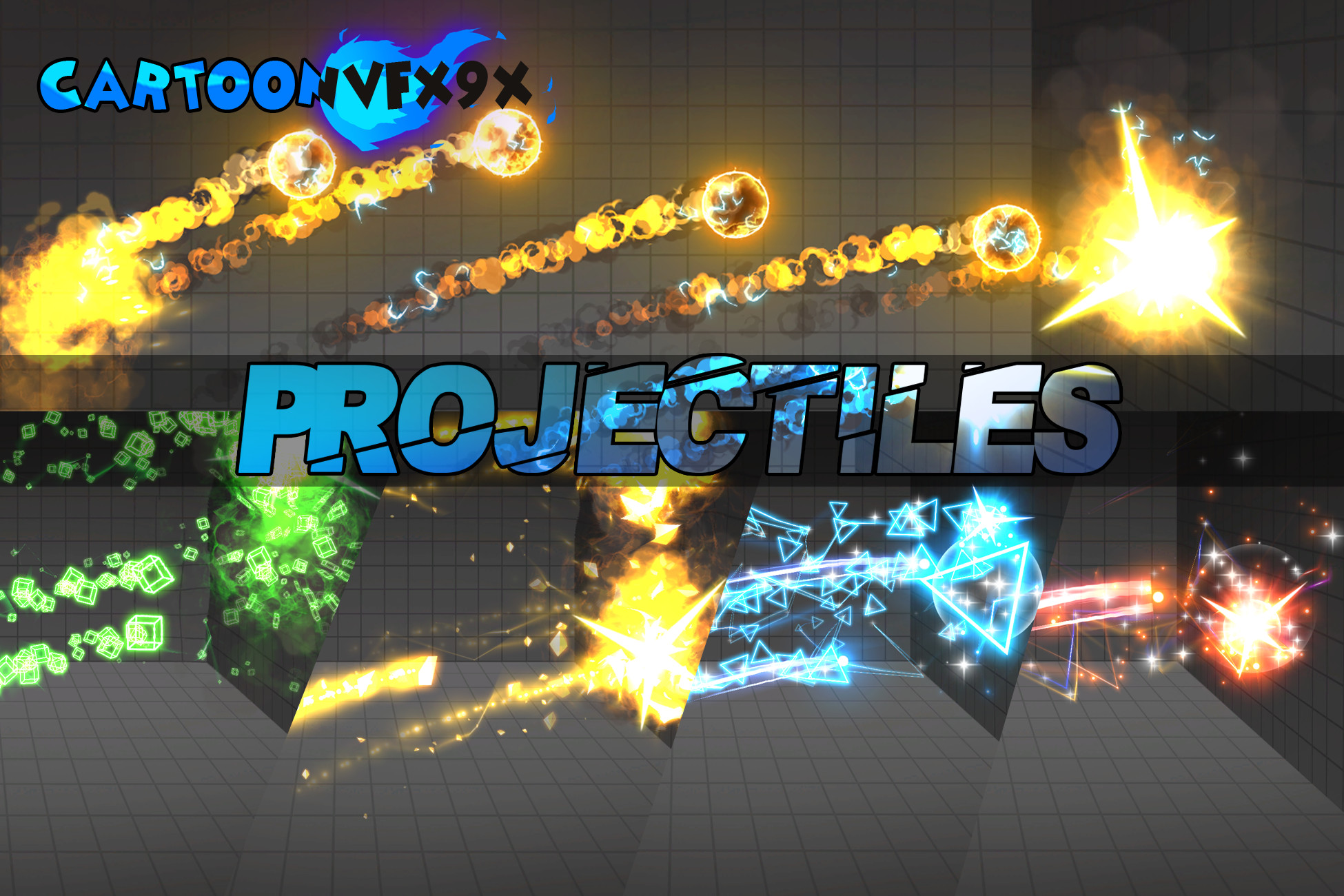 2D Projectiles Muzzle and Hit Vol.2 by CartoonVFX9x