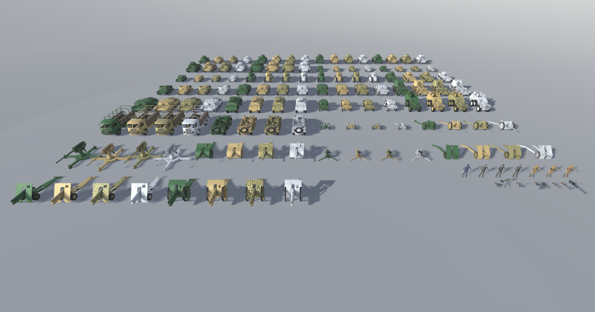 WW2 Italian Armed Forces | 3D Land | Unity Asset Store