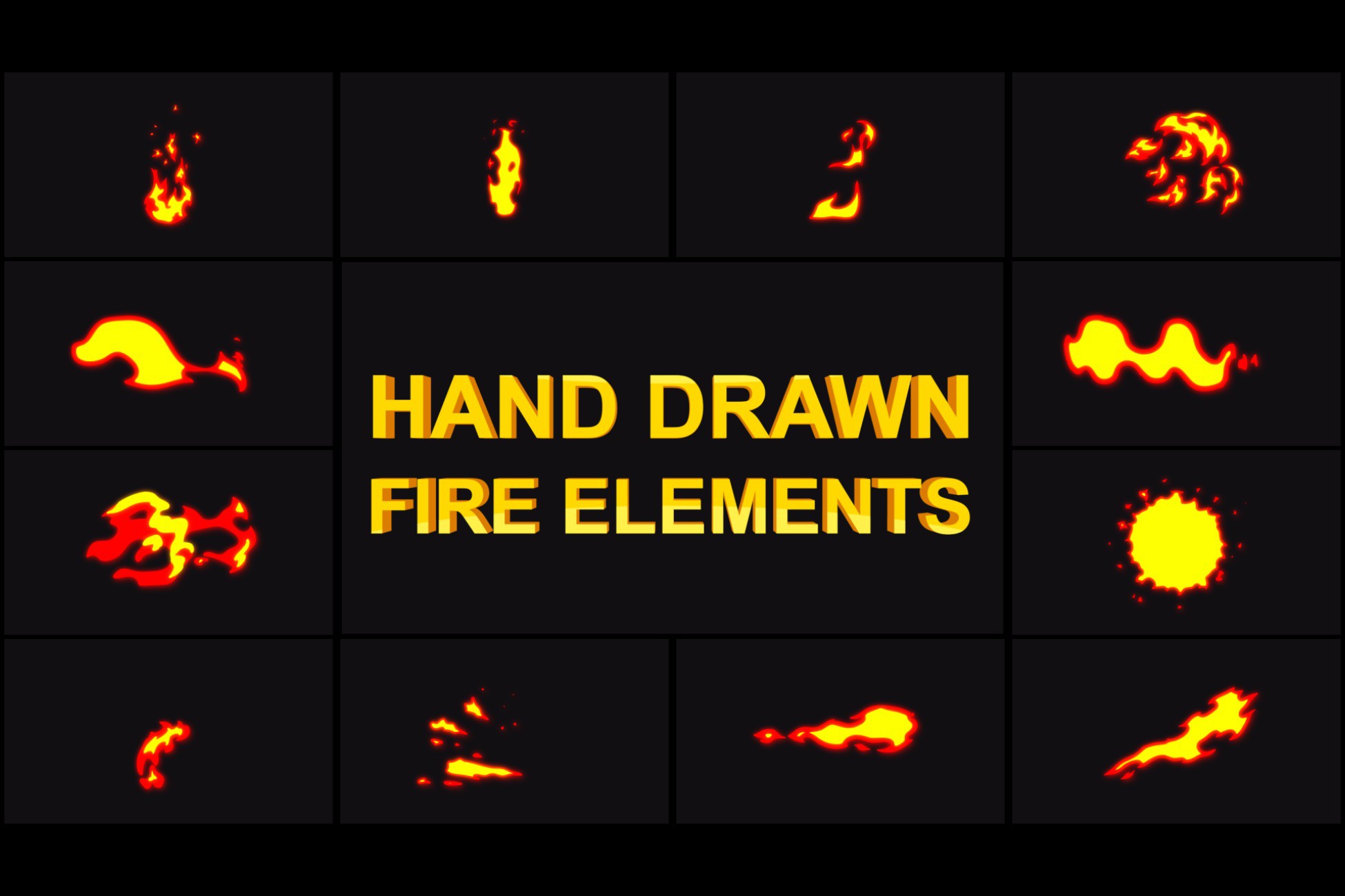Hand Drawn Fire Elements Pack | VFX | Unity Asset Store