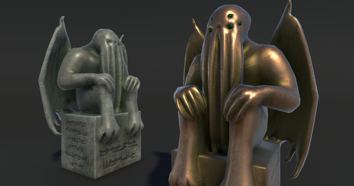 Cthulhu Idol - PBR | 3D Props | Unity Asset Store