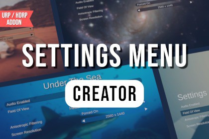 Settings Menu Creator – URP & HDRP Settings Addon | Game Content Shopper – Unity Asset Store ...
