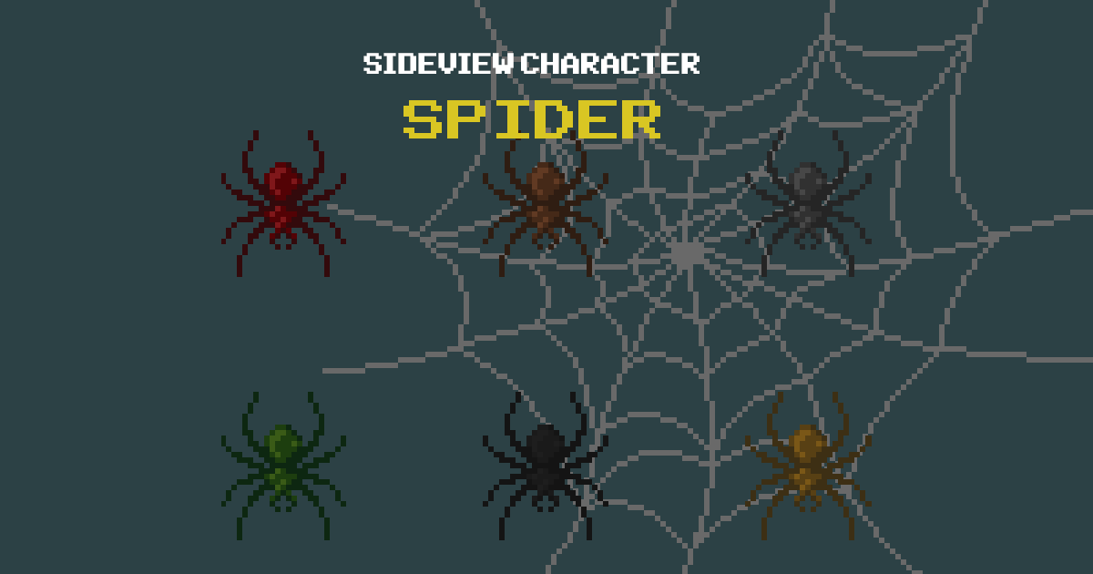 Spider Pixel Art Character | 2D Characters | Unity Asset Store