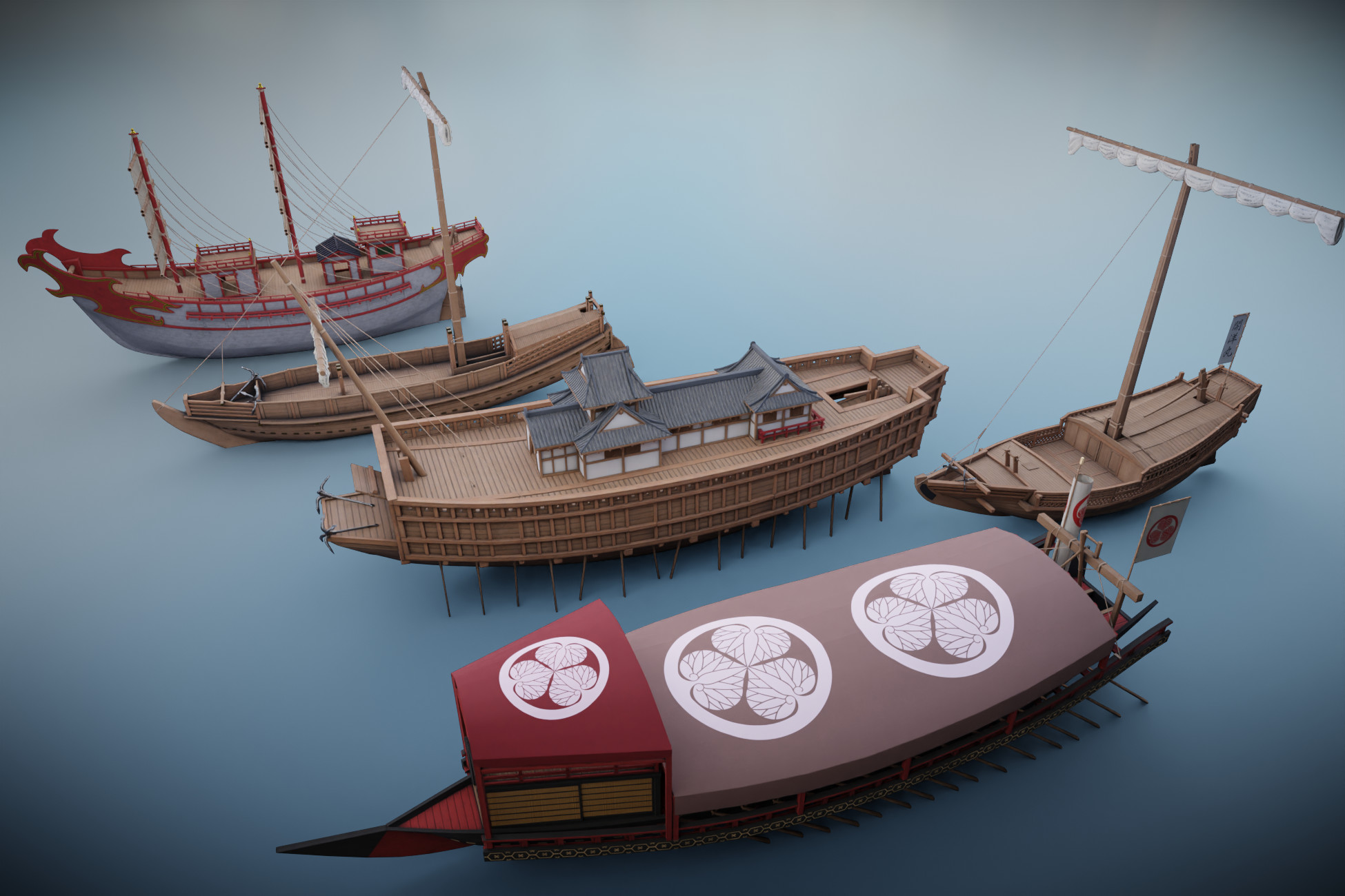 Japanese Ship Collection | 3D Sea | Unity Asset Store