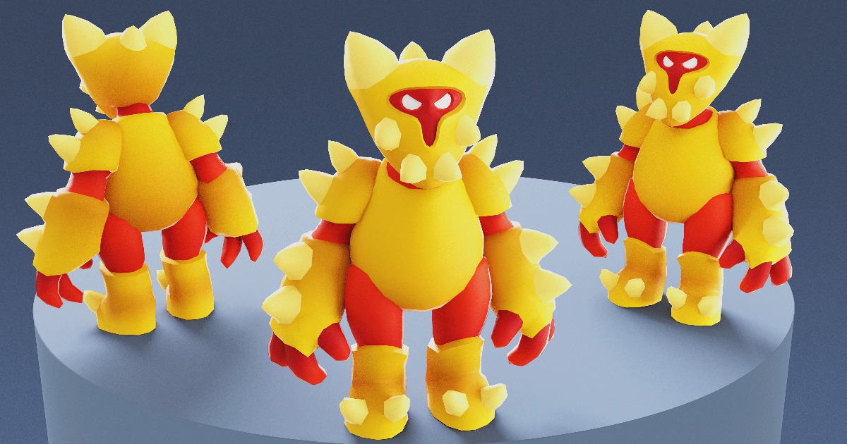 Cartoon Characters - Big Armored Warrior | 3D Creatures | Unity Asset Store