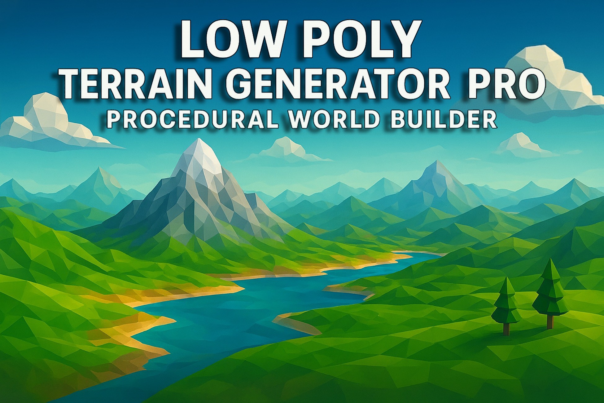 Low Poly Terrain Generator Pro - Procedural World Builder | Level ...