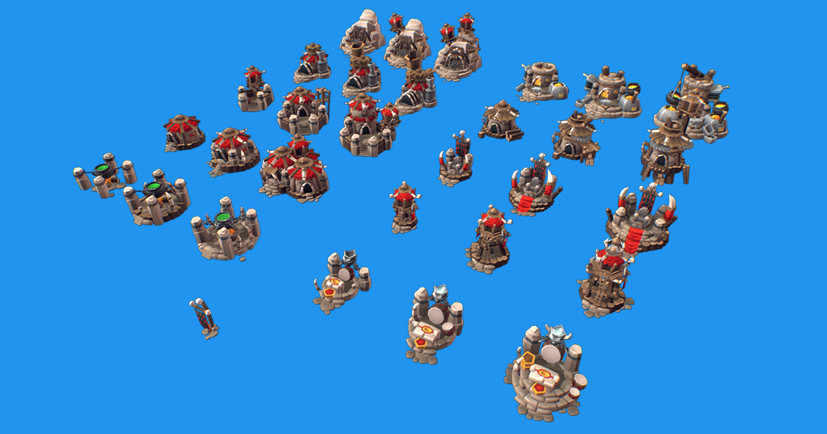 Orc Rts Building Set Proto Series 3d Fantasy Unity Asset Store