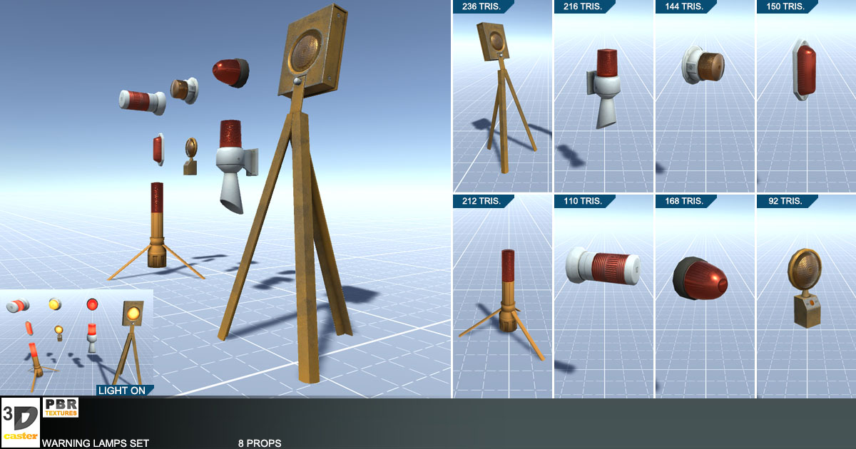 Warning Lamps Set | 3D Industrial | Unity Asset Store