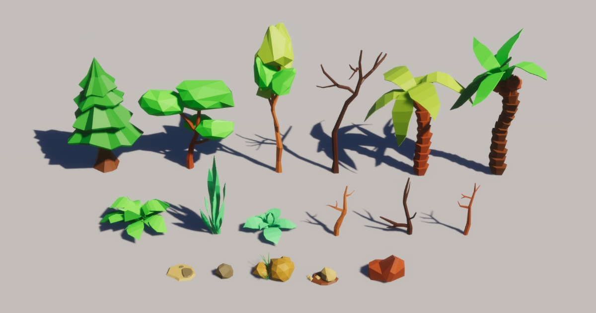 Low-Poly Nature Environment Pack 1 | 3D Vegetation | Unity Asset Store