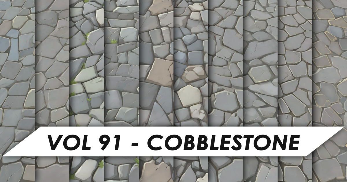 Stylized Textures - Vol 91 - Cobblestone | 2D Textures & Materials ...