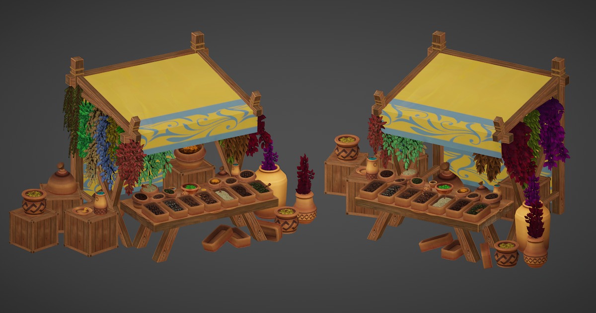 Stylized Store - Spices and Pottery | 3D Environments | Unity Asset Store