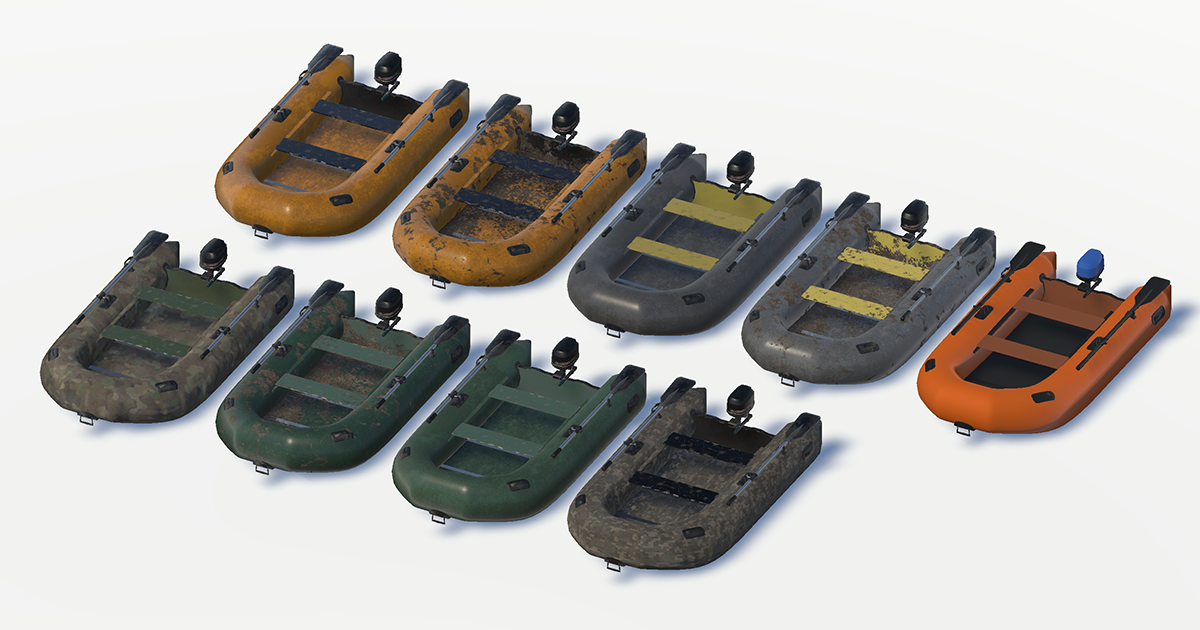 Inflatable boat - Water vehicles | 3D Sea | Unity Asset Store