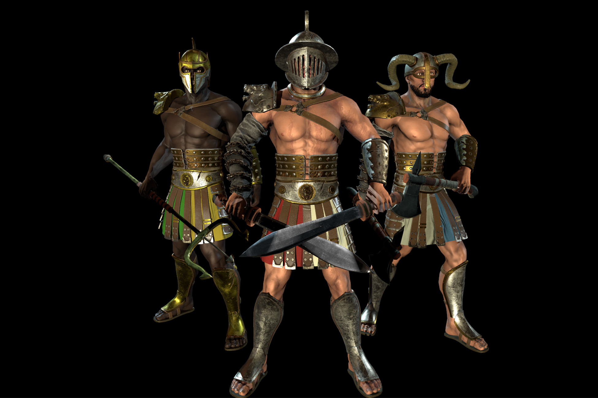 Gladiators pack | 3D Humanoids | Unity Asset Store