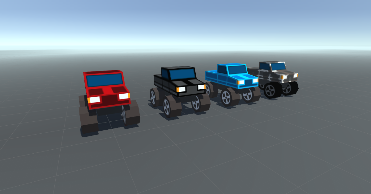 Low Poly Monster Truck | 3D | Unity Asset Store