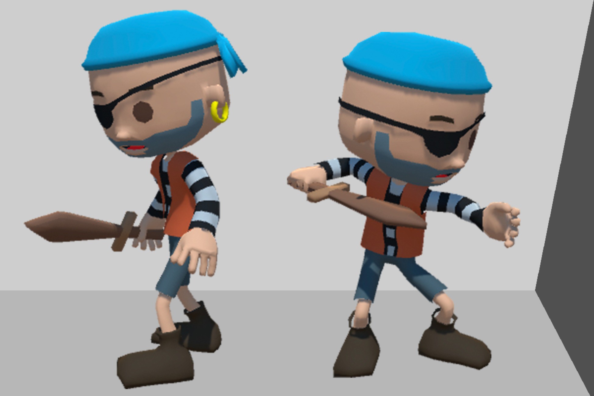 3D Character #029 - Sea Man - Animated - Low Poly - FBX | 3D Characters ...