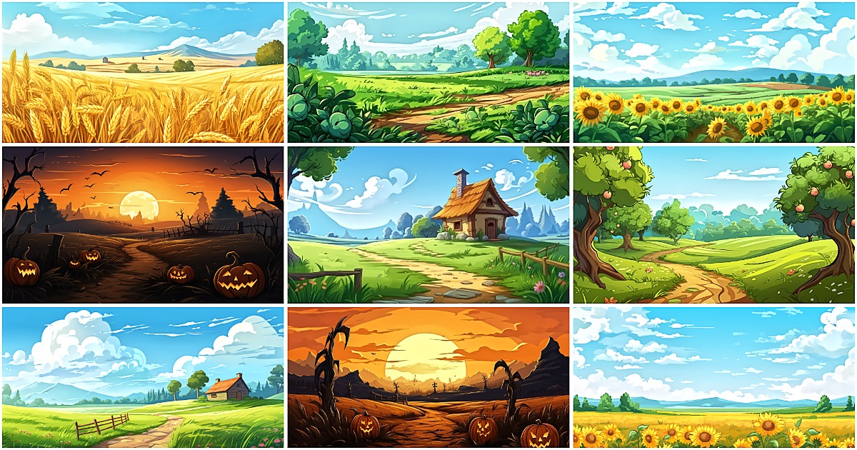 BACKGROUND - Fantasy Farm 1 | 2D Environments | Unity Asset Store