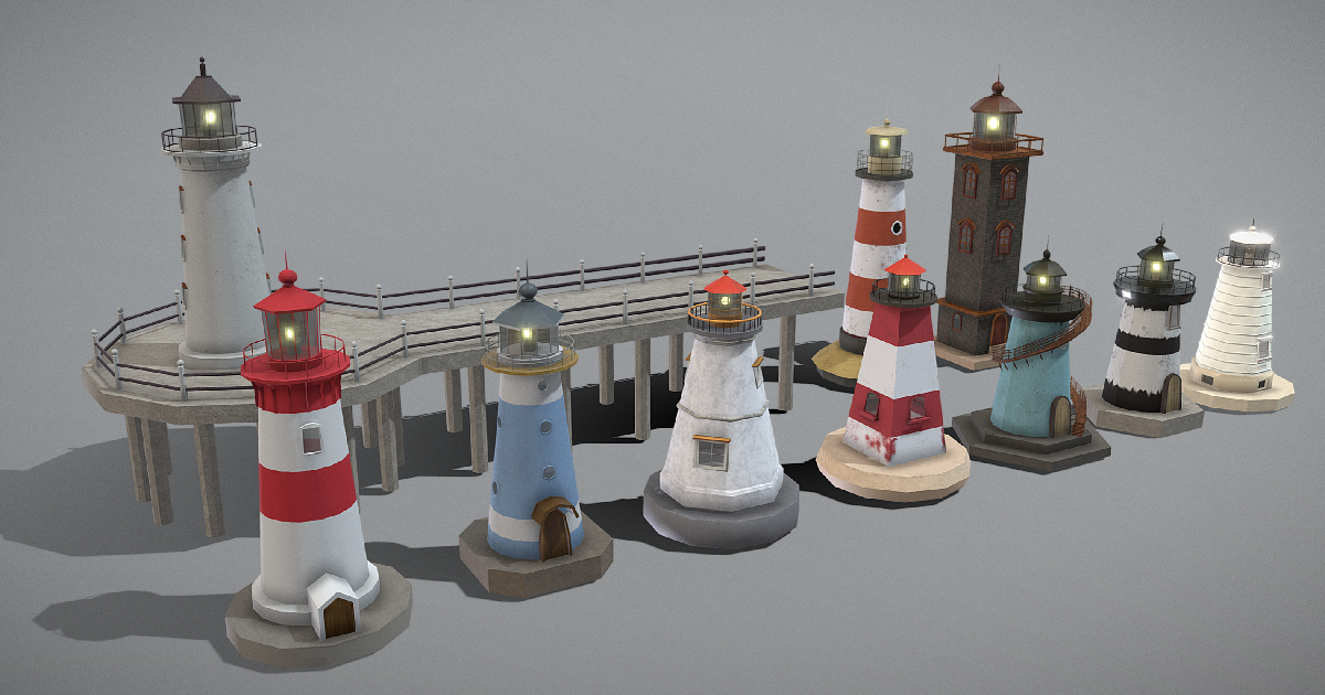 Lighthouse Pack | 3D Props | Unity Asset Store