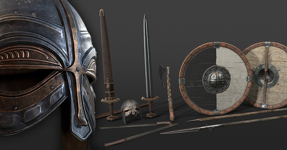 Viking Equipment Pack Vol. 1 | 3D Weapons | Unity Asset Store