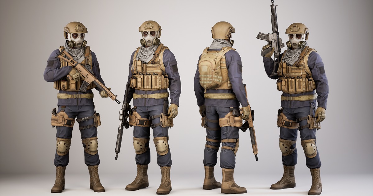 Casual Military Soldier 09 | Characters | Unity Asset Store