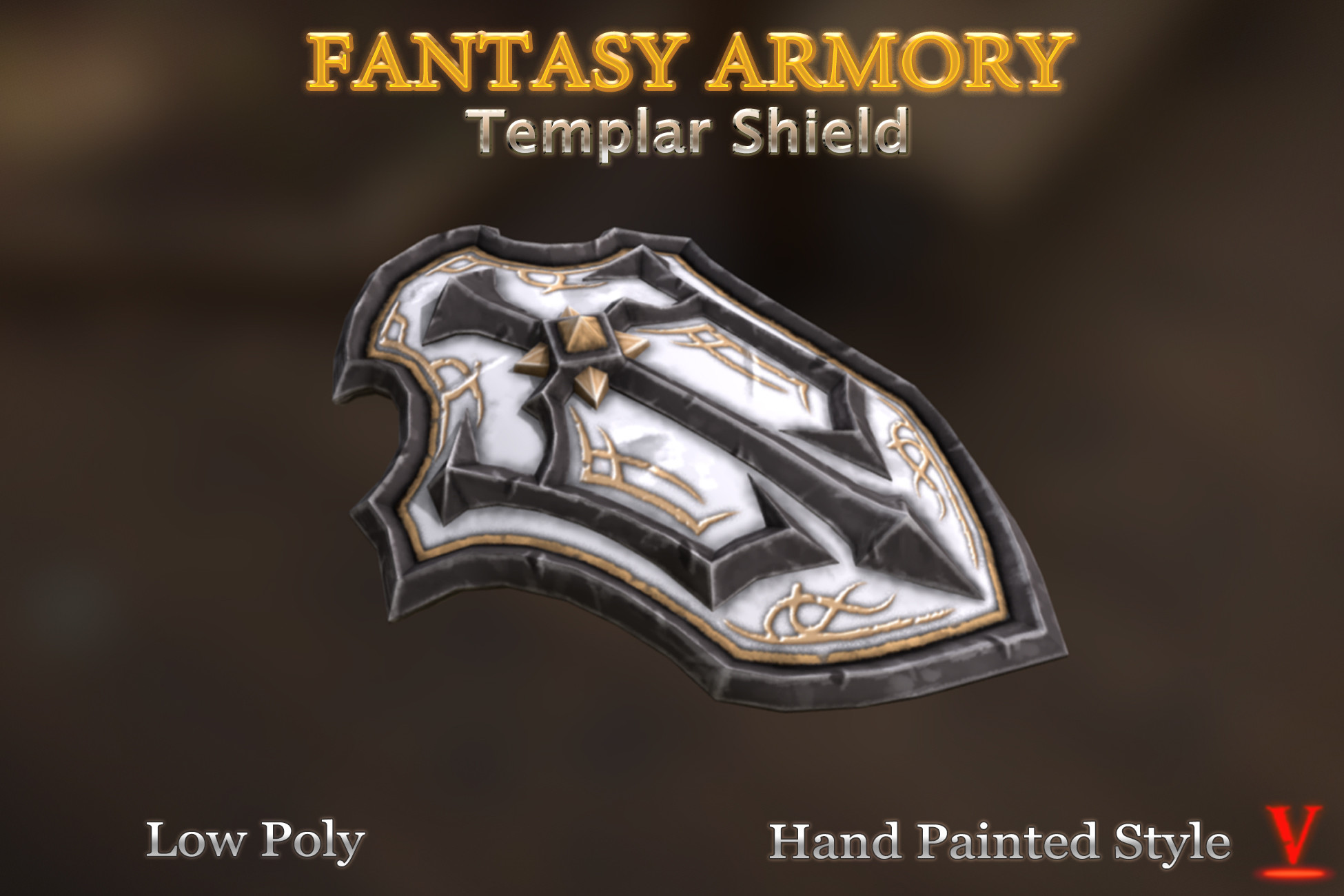 Medieval Fantasy Templar Shield | 3D Weapons | Unity Asset Store