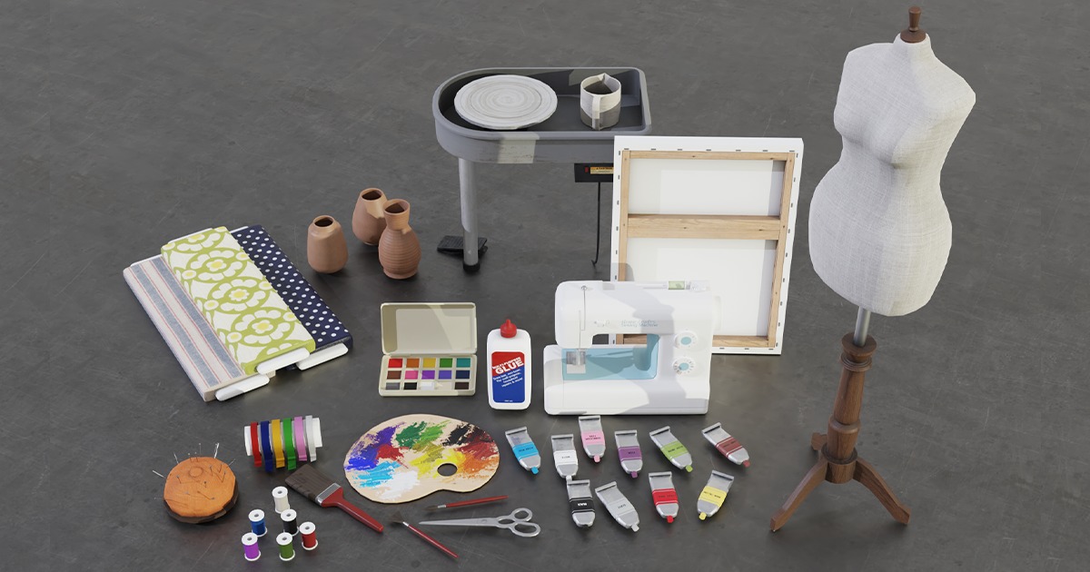 Arts and Crafts Pack | 3D Props | Unity Asset Store