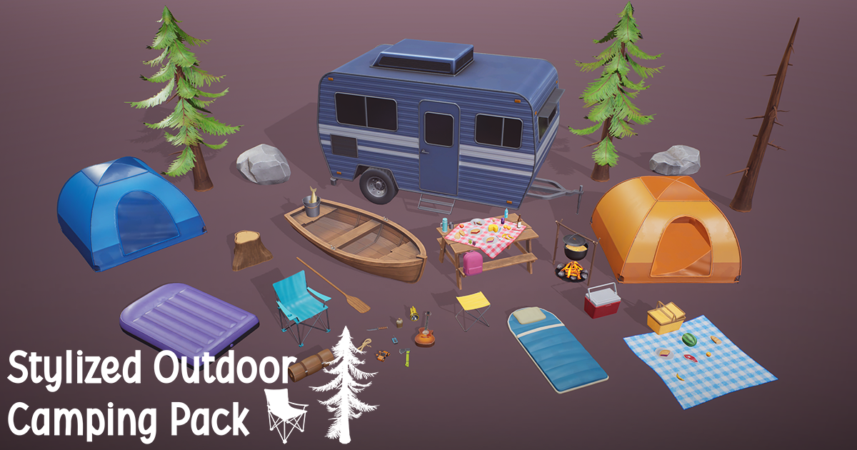 Stylized Outdoor Camping Pack | 3D Exterior | Unity Asset Store