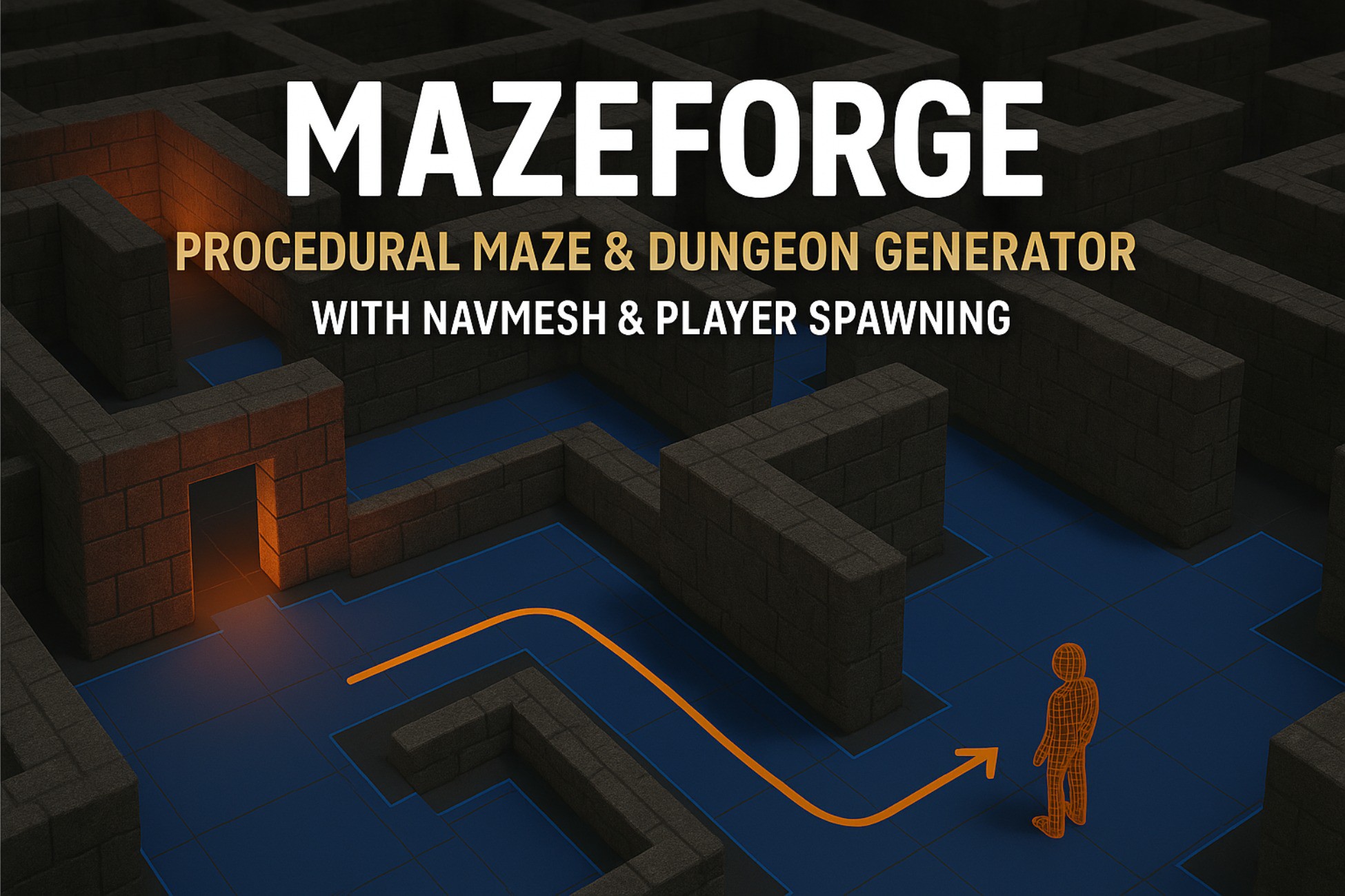 MazeForge: Procedural Maze & Dungeon Generator with NavMesh & Player Spawning | Level Design ...