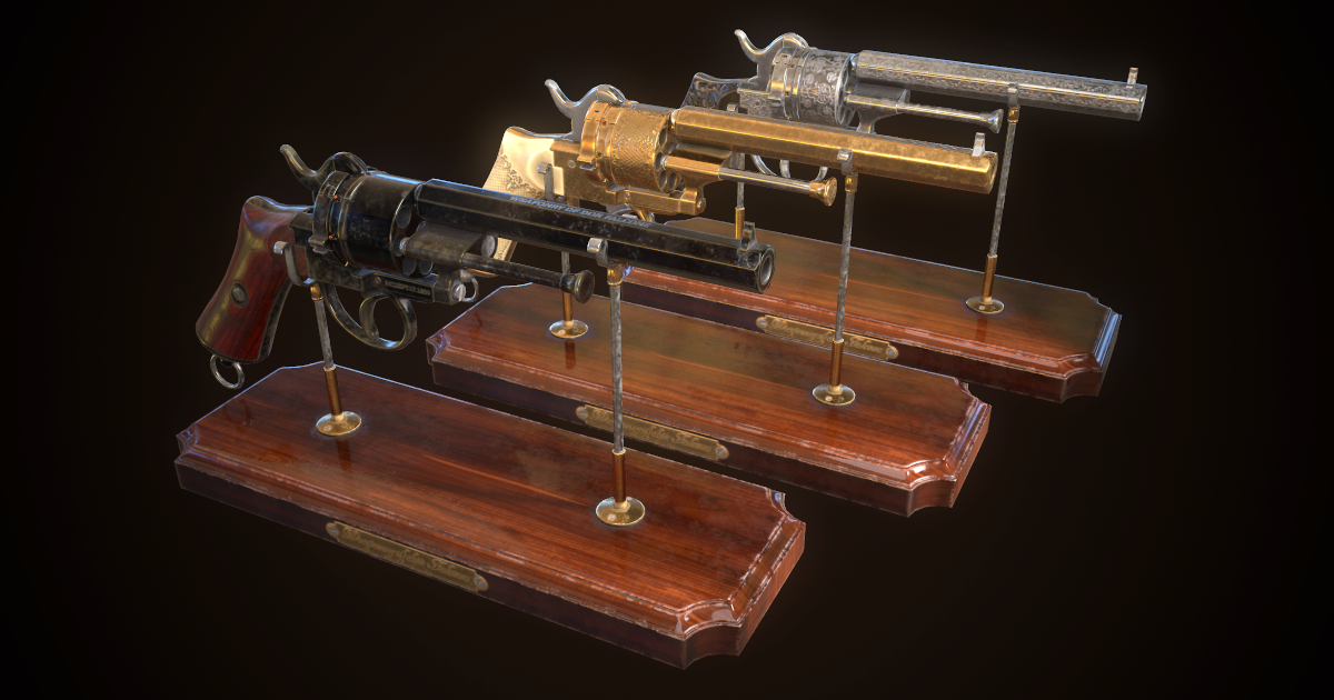 LEFAUCHEUX - Vintage Revolver | 3D Guns | Unity Asset Store