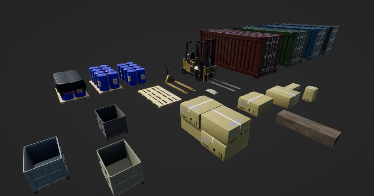 Cargo Pack With LODs And Collisions | 3D Props | Unity Asset Store