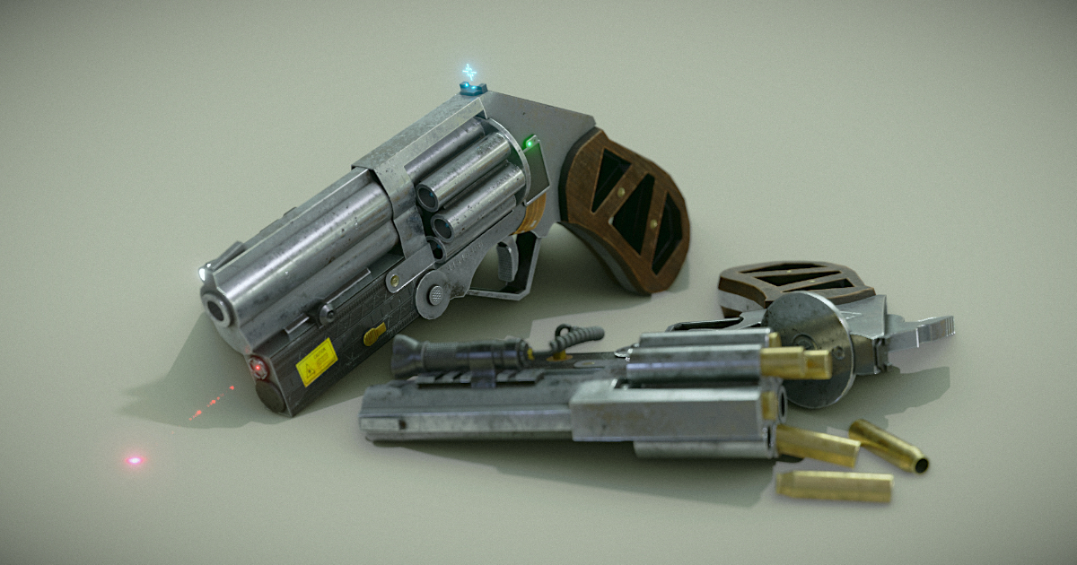 Sci-Fi Revolver (HDRP + URP + Built-In) | 3D Guns | Unity Asset Store