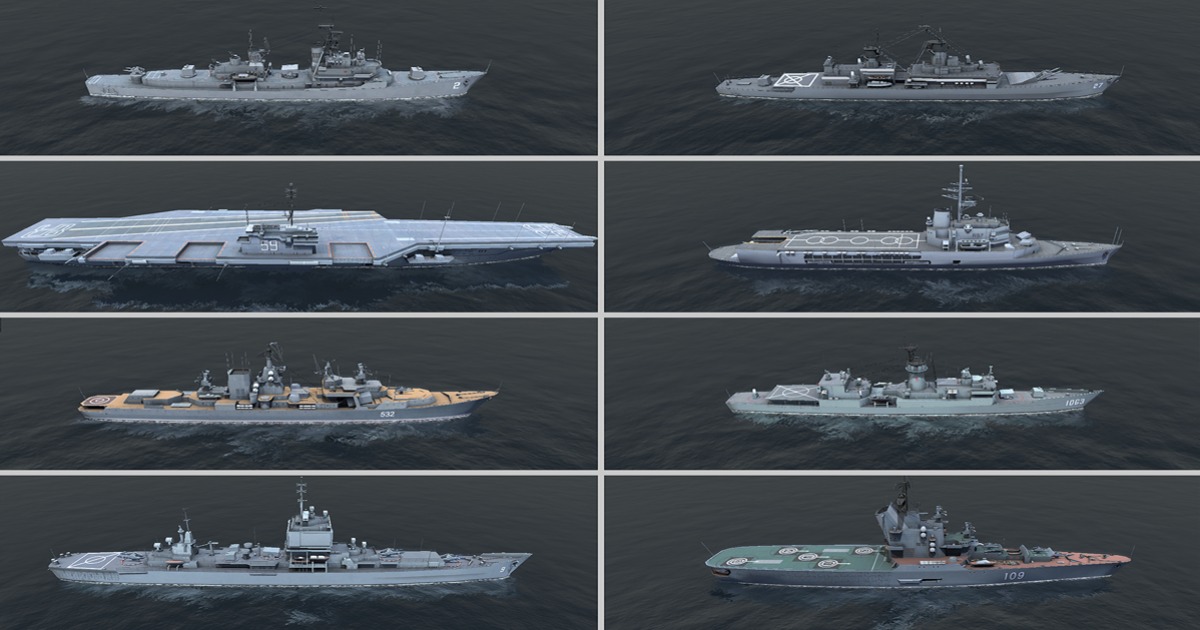 Low Poly Military Warship Collection 7 | 3D Sea | Unity Asset Store