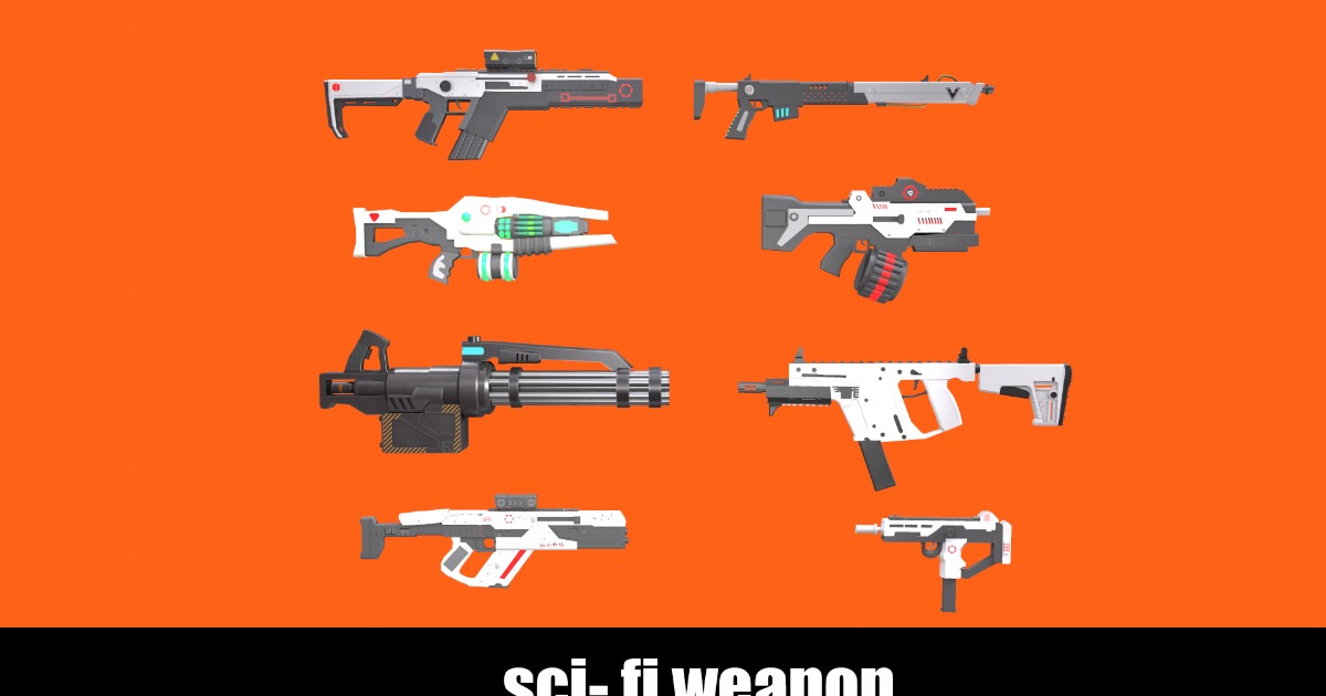 Sci-Fi Weapons first collection | 3D Weapons | Unity Asset Store