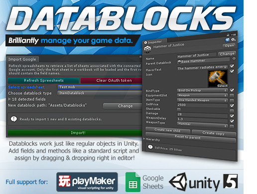 Datablocks | Utilities Tools | Unity Asset Store
