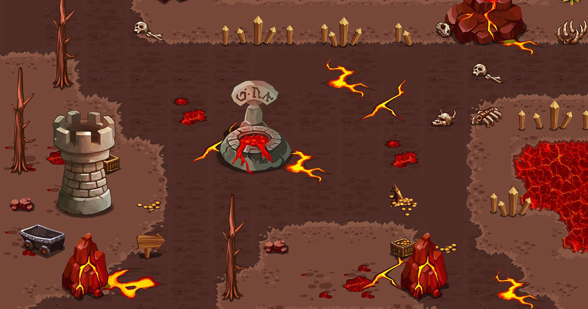 Magma Land Tileset | 2D 环境 | Unity Asset Store