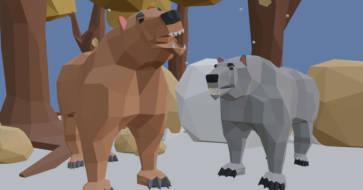 3D LOW POLY Bears - ANIMATED | 캐릭터 | Unity Asset Store