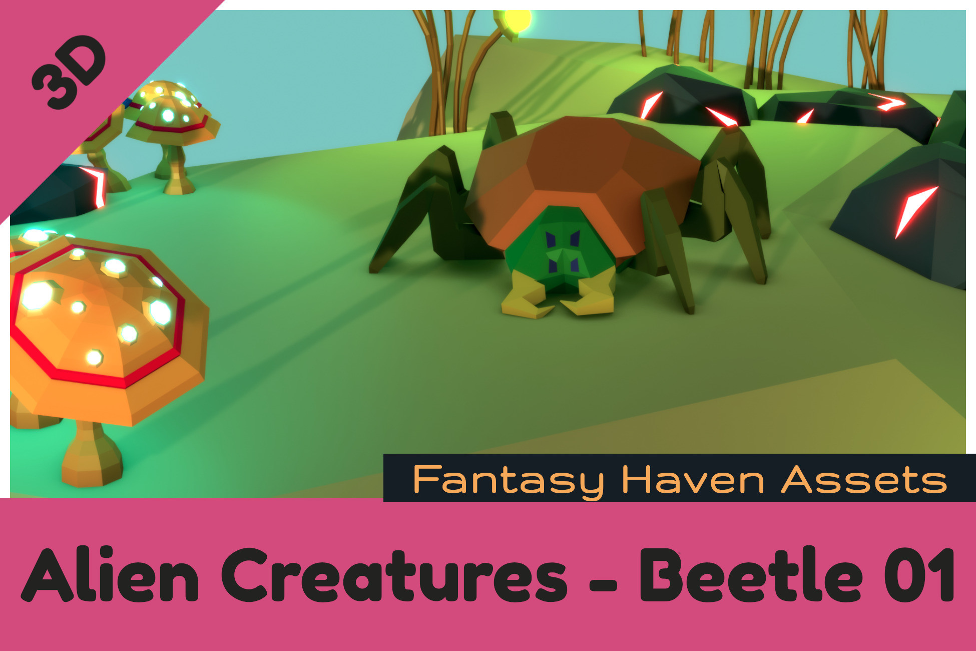 LOW POLY - Alien Creatures - Beetle - 01 | 3D Creatures | Unity Asset Store