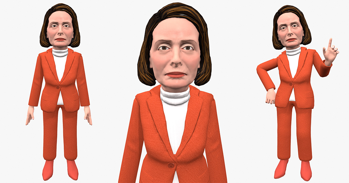 Nancy Pelosi caricature | Characters | Unity Asset Store