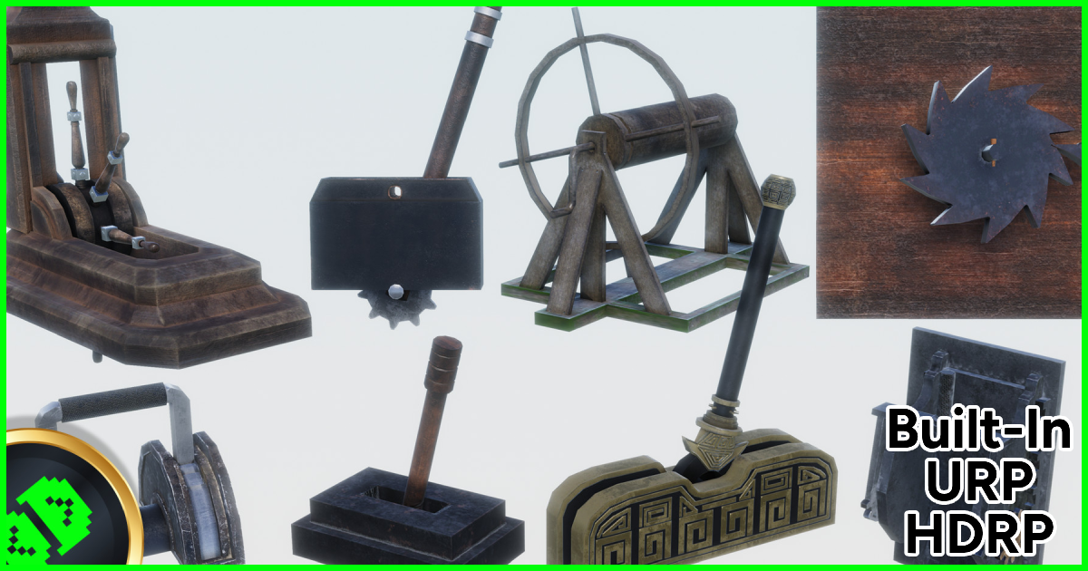 Medieval Levers and Gears | 3D 소품 | Unity Asset Store