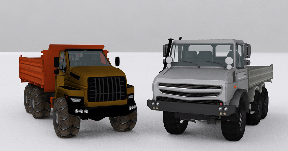 Industrial Truck Pack | 3D Land | Unity Asset Store