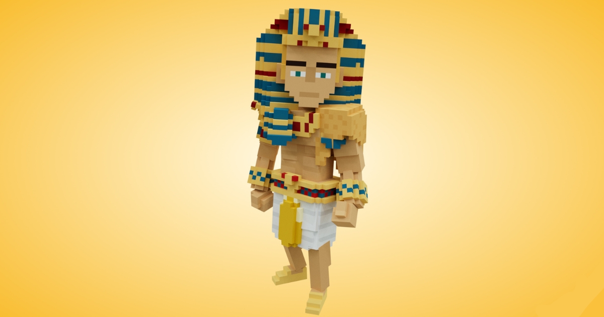 Voxel Pharaoh Character - 3D Low Poly Model | Characters | Unity Asset ...