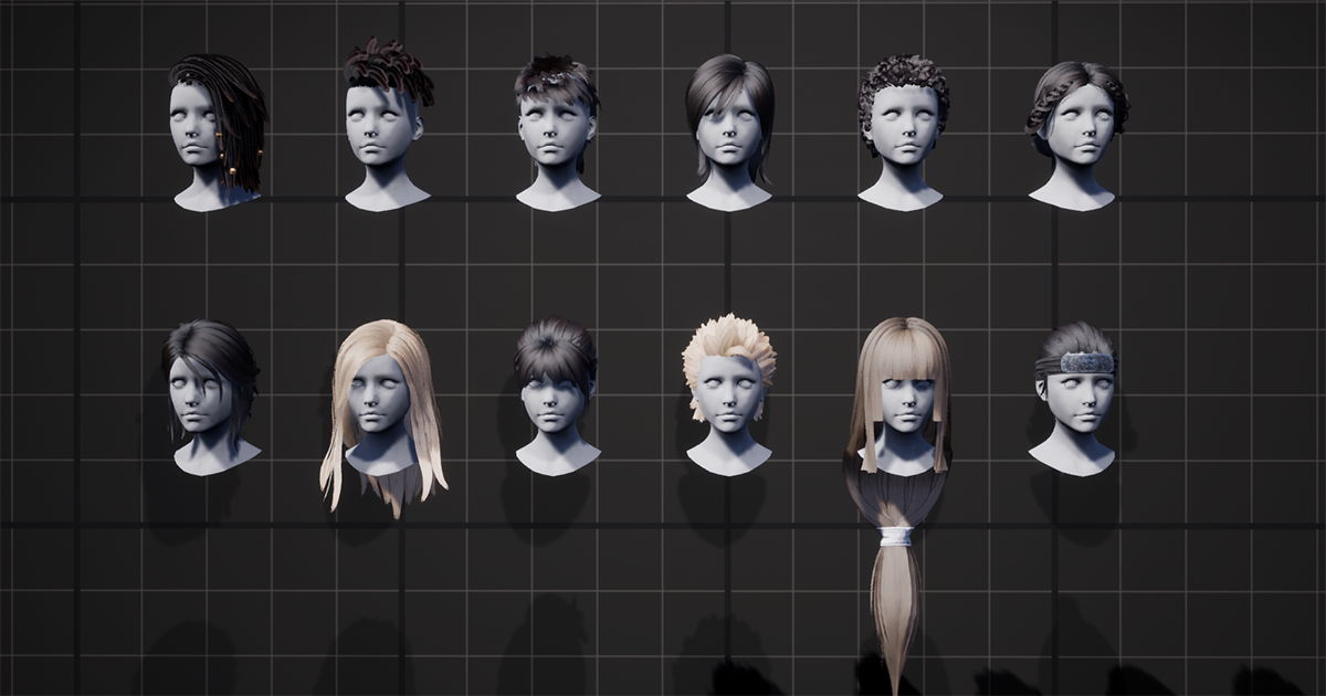 G2: Hair Cards Collection 04 | 3D Characters | Unity Asset Store
