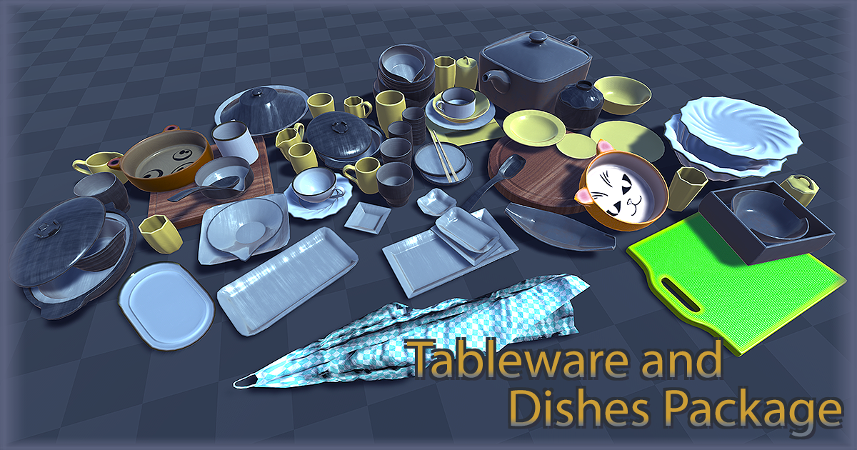 Tableware and Dishes Package | 3D Interior | Unity Asset Store