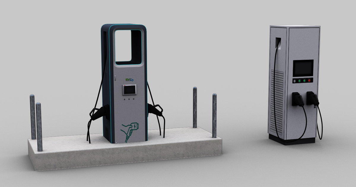Electric Vehicle Chargers Pack 3 | 3D Urban | Unity Asset Store