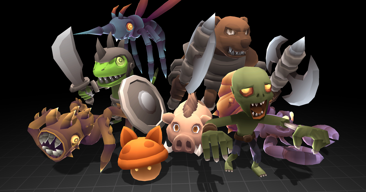 Minions Series - Monsterset 07 | 3D Creatures | Unity Asset Store