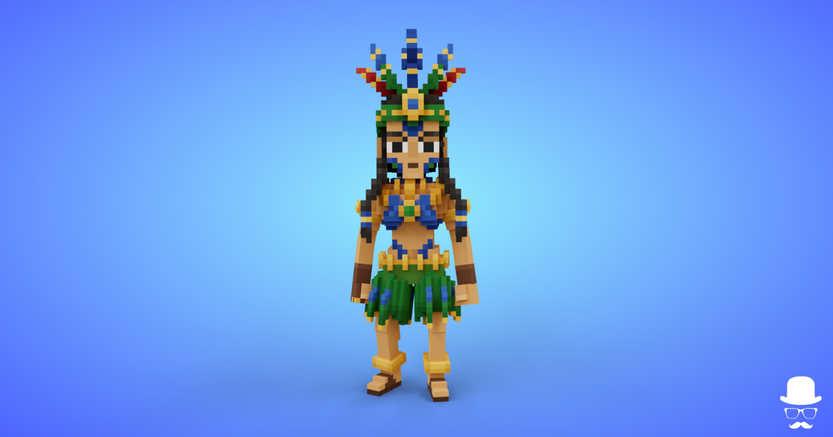 Amazon Warrior Voxel Character - 3D Lowpoly Model | Characters | Unity ...