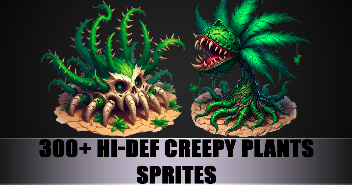Hi-Def Creepy Plants 300+ Sprites | 2D 아이콘 | Unity Asset Store