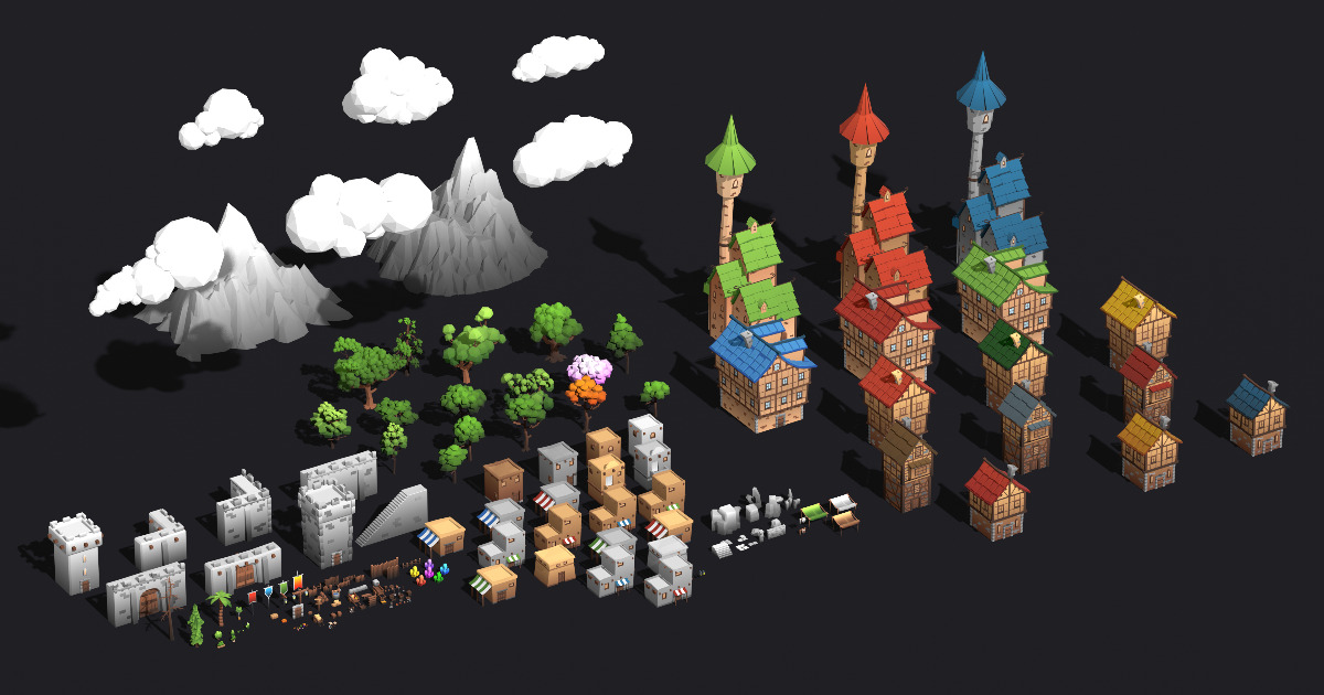 LowPoly Medieval Pack - 3D Game Kit | 3D Environments | Unity Asset Store
