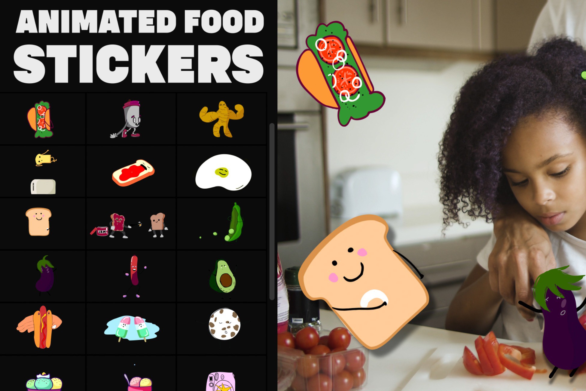 Animated Food Stickers (24.04) | 2D Textures & Materials | Unity Asset ...